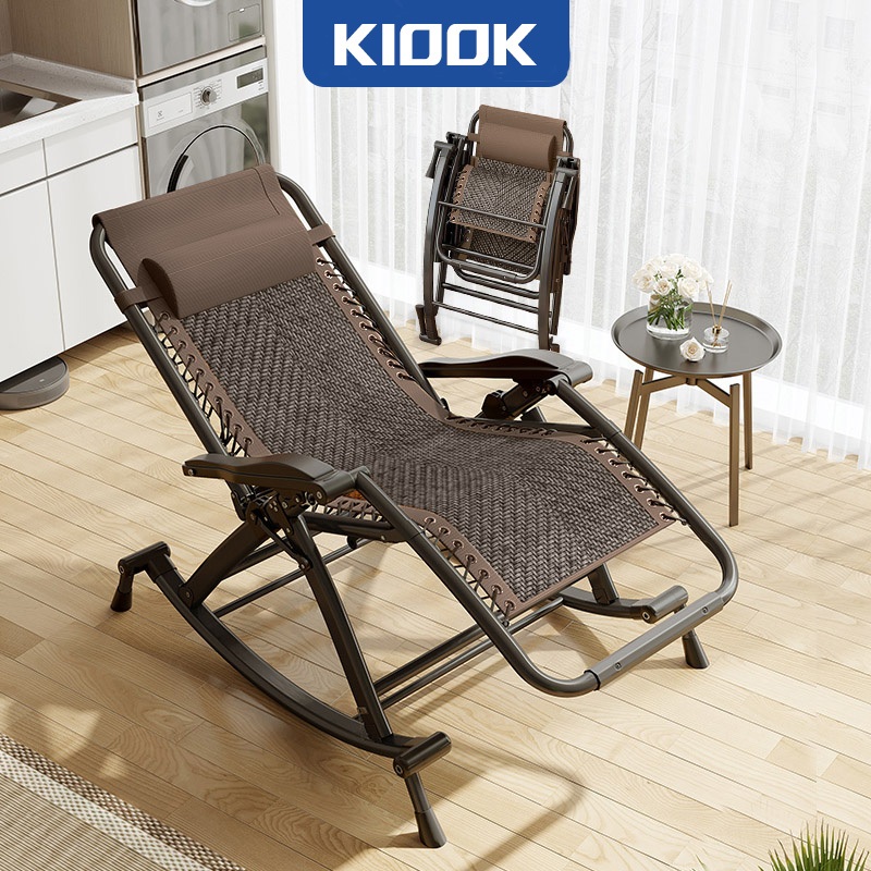 KIOOK Ghế Bập Bênh Thư Giãn Ghế Xếp Ghế Thư Giãn Gấp Gọn 2 Phương Pháp ...