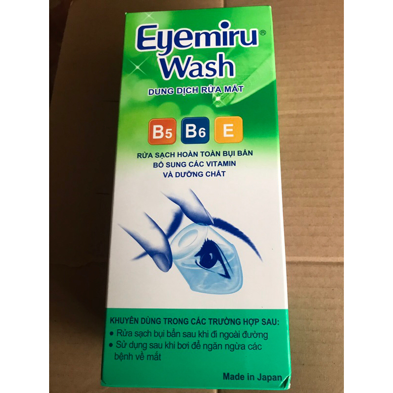 dung dịch rửa mắt eyemiru wash japan nhật bản (b5, b6, e, vitamin a ...