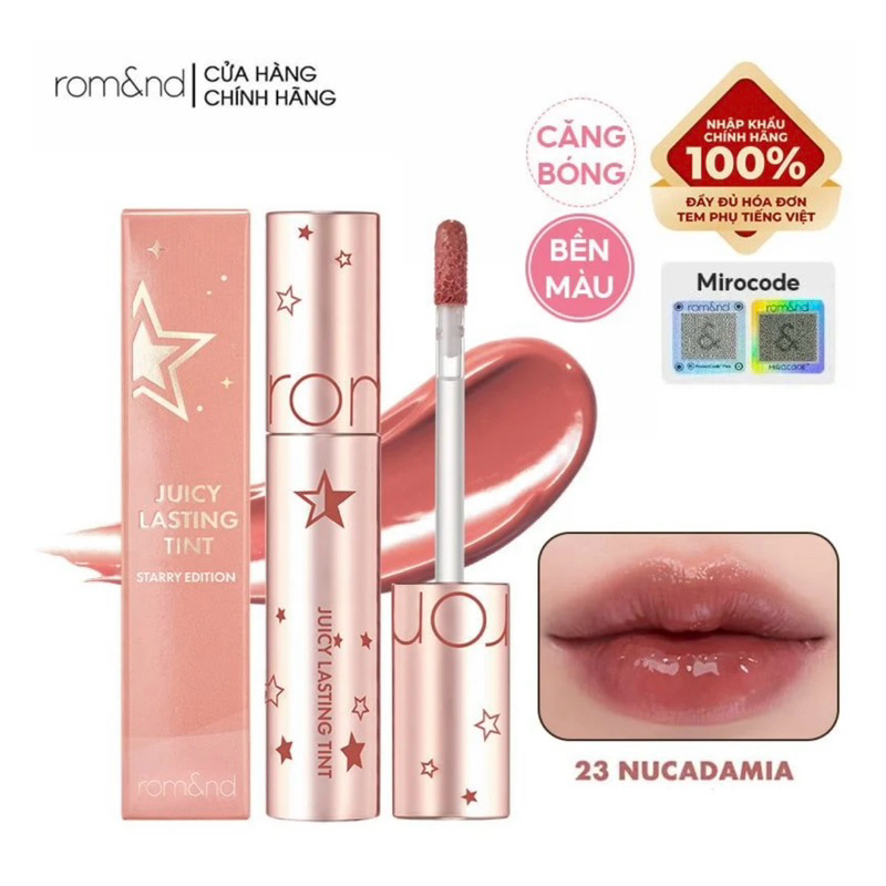 [SẴN #23] SON TINT LÌ ROMAND JUICY LASTING STARRY EDITION #23 NUCADAMIA ...