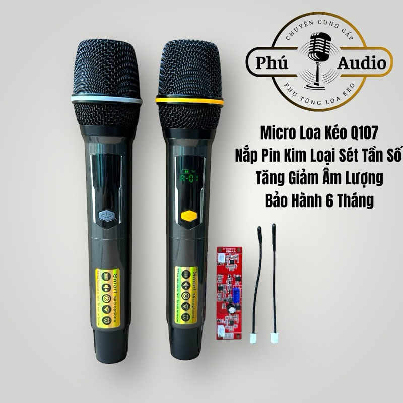 Micro Loa Kéo Sóng UHF Q107 Nắp Pin Kim Loại | Shopee Việt Nam