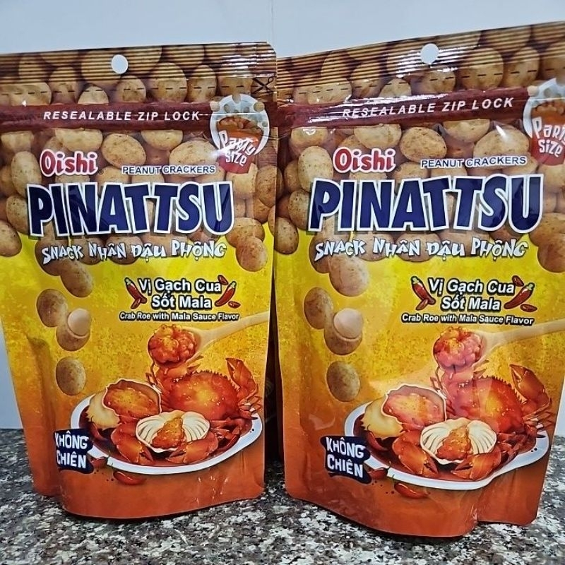 Đậu phộng PINATSU Oishi 85g vị gạch cua sốt mala | Shopee Việt Nam