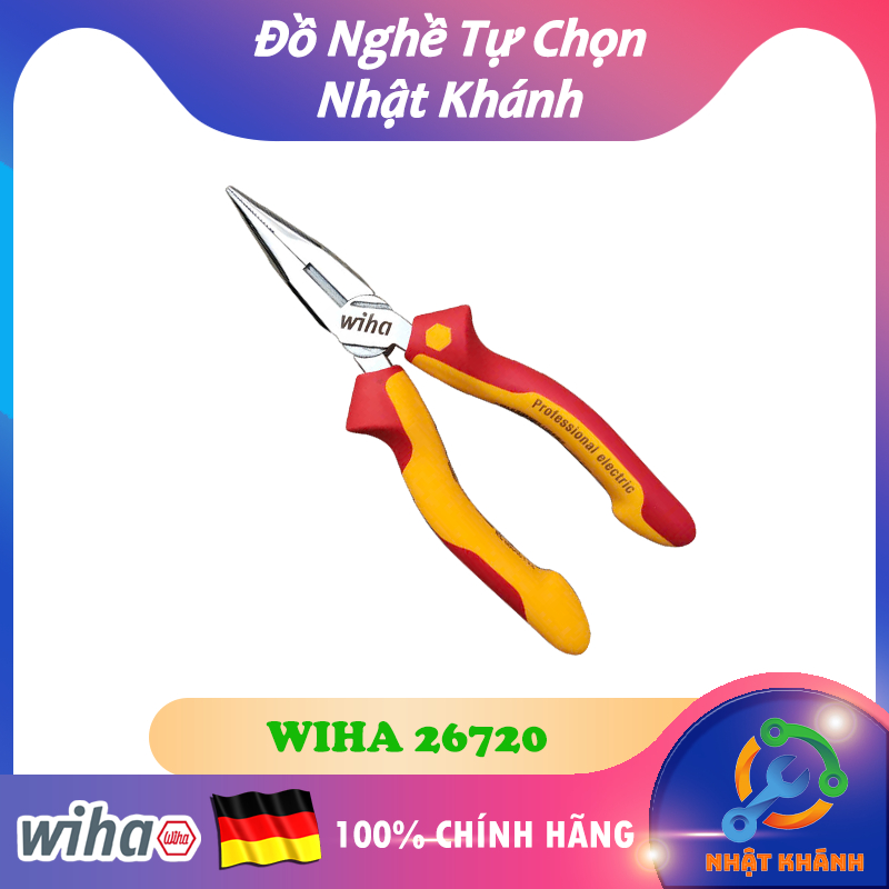 Kìm Mỏ Nhọn 160mm Cách Điện 1000 Volt WIHA 26720 [chính hãng Đức ...