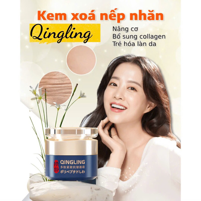 Kem Xoá Nếp Nhăn, Chống Chảy Xệ Qingling Nhật Bản - Làm Mờ Nếp Nhăn, Trẻ Hoá Da, Se Khít Lỗ Chân ...