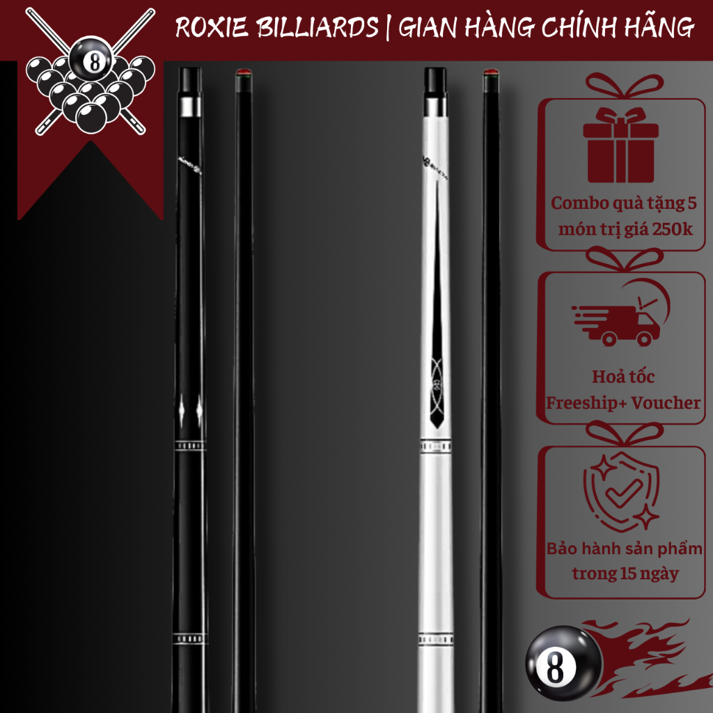 Cơ bida Poinos Carbon Series Gen 2 Roxie + full combo | Shopee Việt Nam