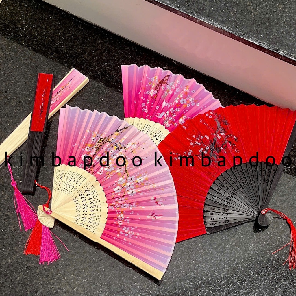 Quạt vải cầm tay truyền thống cho bé - Quạt vải nang tre kimbapdoo ...