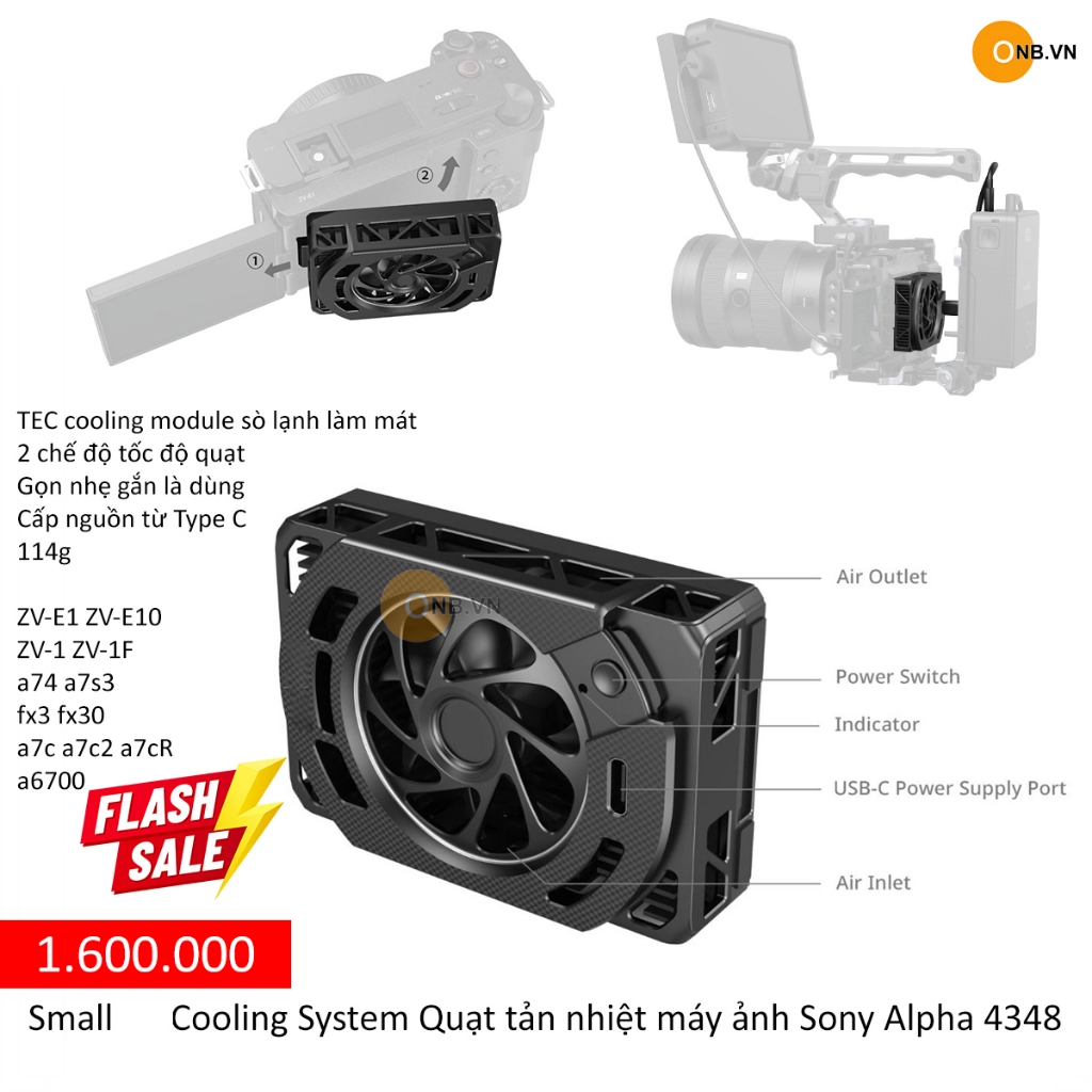 Small -RIG Cooling Fan Quạt tản nhiệt máy ảnh Sony Alpha 4348 | Shopee ...