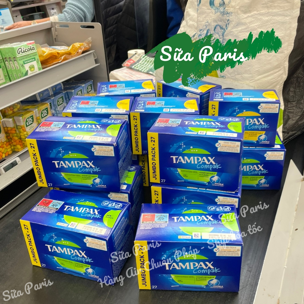 Băng vệ sinh Tampon Tampax compark nội địa pháp, dạng ông không mùi ...
