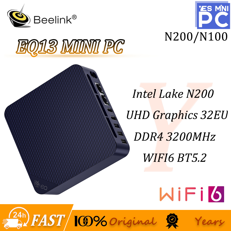 Beelink EQ13 MINI PC Intel N200 DDR4 3200MHz PCIe3.0 M.2 SSD Windows 11 ...