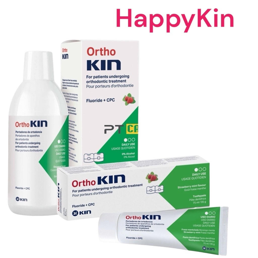 Combo Nước Súc Miệng Và Kem Đánh Răng Ortho Kin cho người niềng răng | Shopee Việt Nam