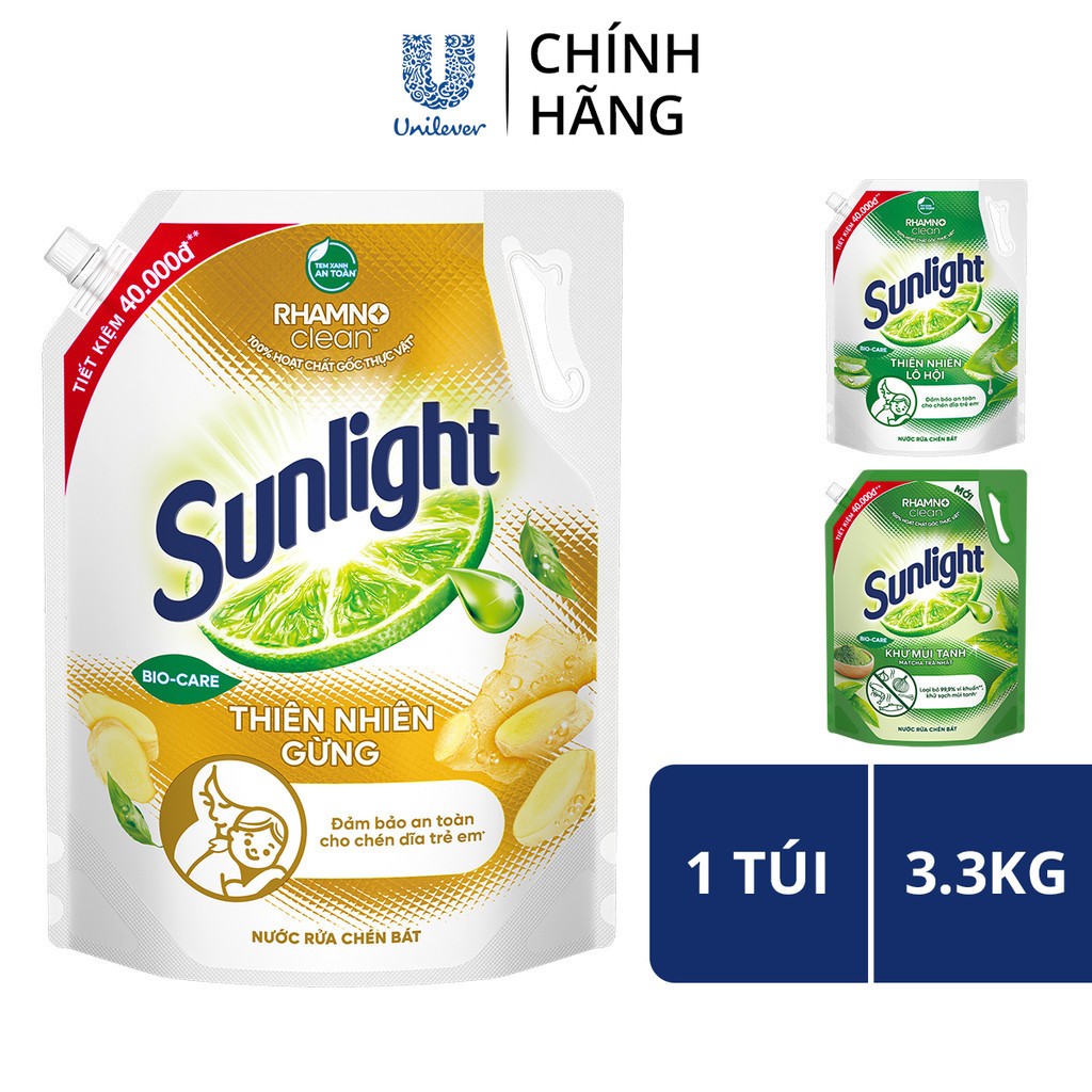 [ RẺ VÔ ĐỐI ] Combo 2 Bịch Nước Rửa Chén Sunlight Bio-care Thiên Nhiên ...