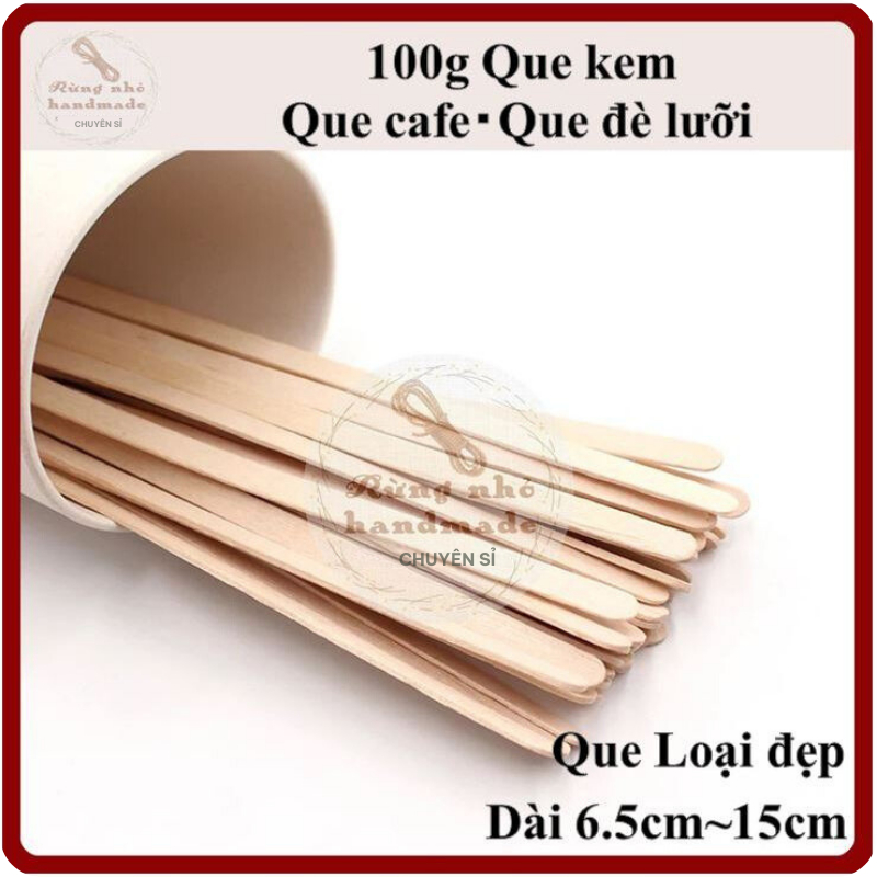 Que kem, que kem gỗ, 200g que kem gỗ làm mô hình, handmade, khuấy cafe ...