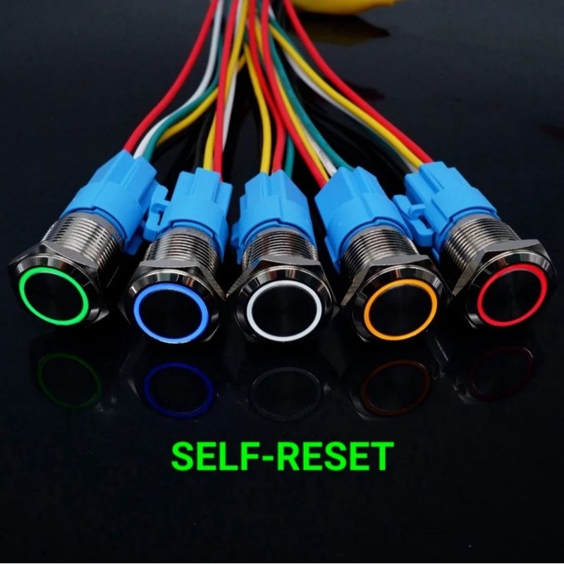Nút Nhấn Nhả [Self-Reset] 05 Chân 1NO 1NC 12-24V | Shopee Việt Nam