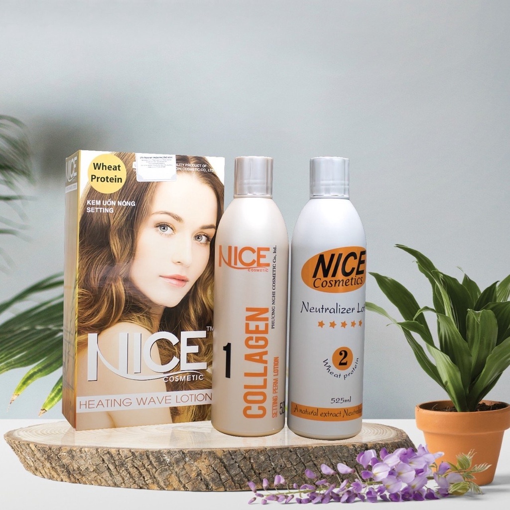 Bộ sản phẩm uốn nóng cô gái NICE 525ml | Shopee Việt Nam