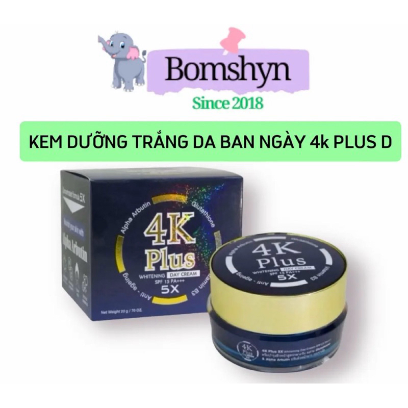 Kem dưỡng trắng da ban ngày 4k Plus whitening Day Cream SPF 15+++ Thái ...