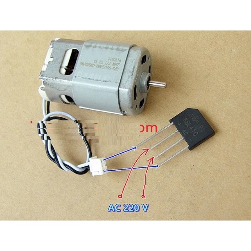 Motor 220VDC cốt 3.17mm / Động cơ cao cấp 220 VDC 12500 rpm (Xài điện ...
