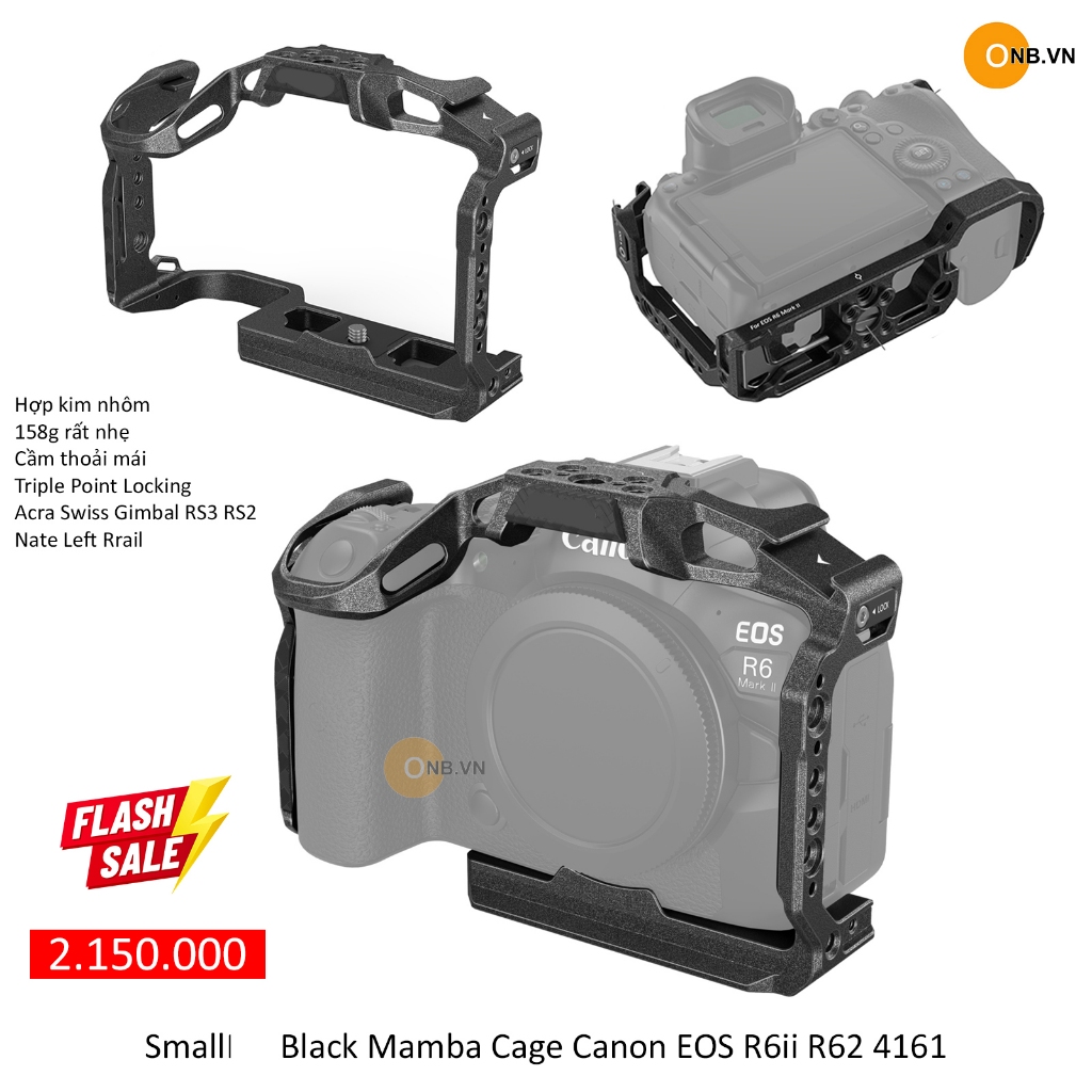 Small -Rig Black Mamba Cage Khung bảo vệ Canon EOS R6ii R62 4161 | Shopee Việt Nam