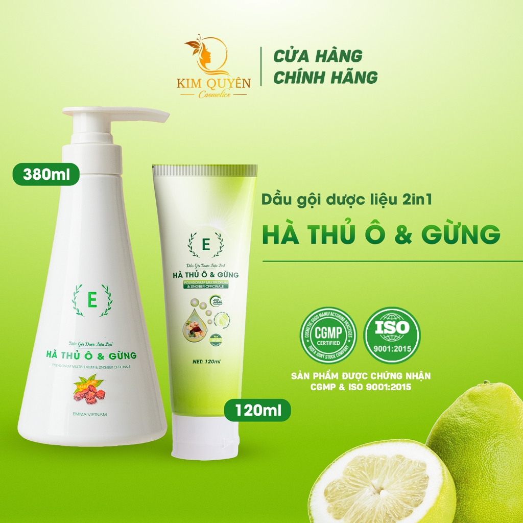 Dầu Gội Hà Thủ Ô & Gừng suôn mượt tóc ( CÔNG TY EMMA CHÍNH HÃNG ...