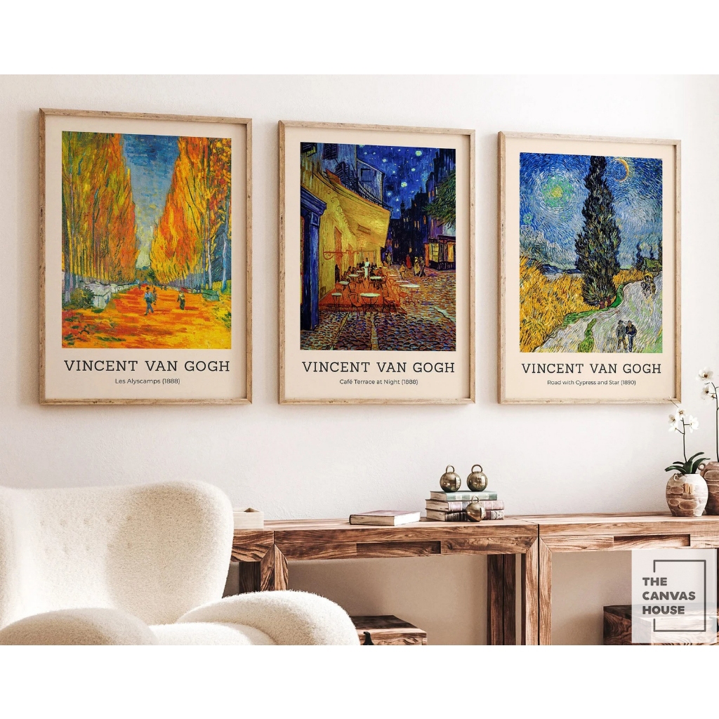 Tranh in Canvas Bộ 3 Cổ Điển Vincent Van Gogh (Có hình thật - Đã có ...
