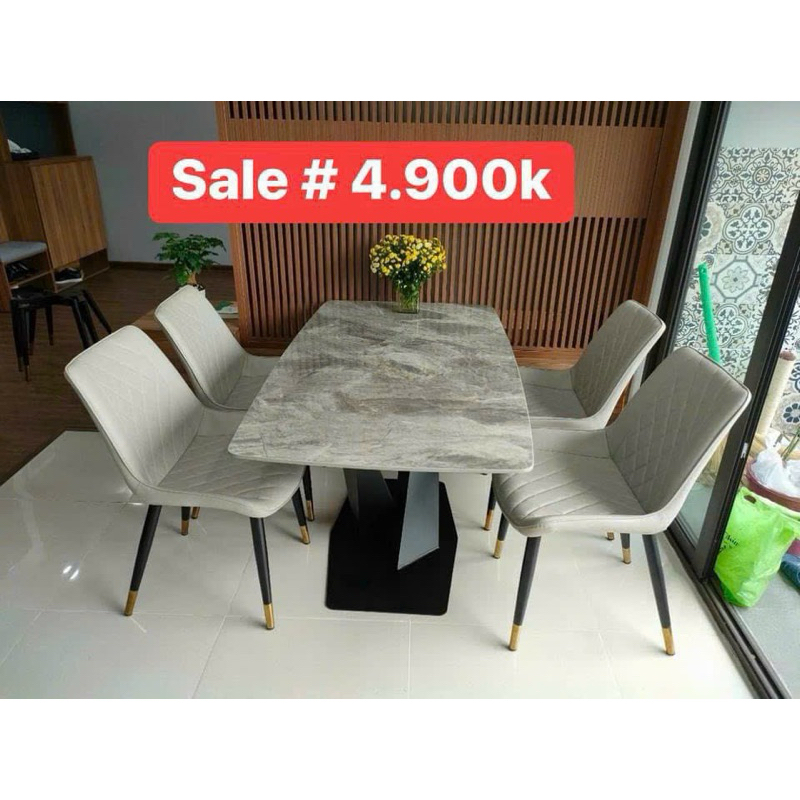Bàn ăn nhập khẩu 4 ghế miễn ship hcm 15km | Shopee Việt Nam