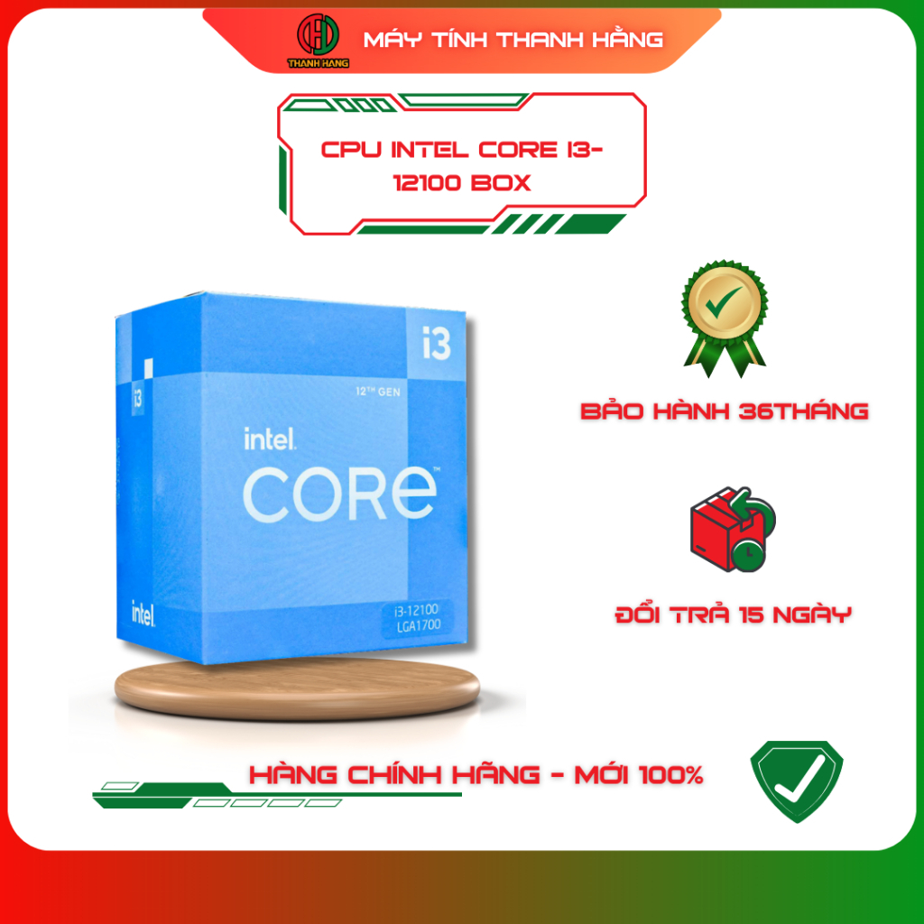 CPU Intel Core i3-12100 BOX | Shopee Việt Nam