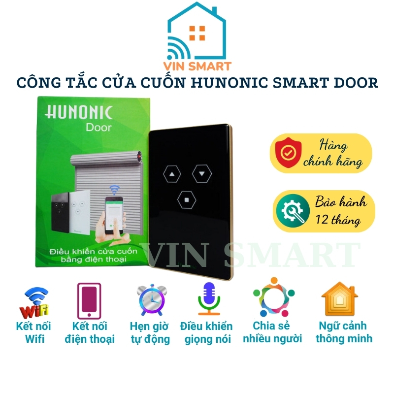 Công Tắc Cửa Cuốn Thông Minh Hunonic Bản Trung Cấp, App Kết Nối Wifi ...