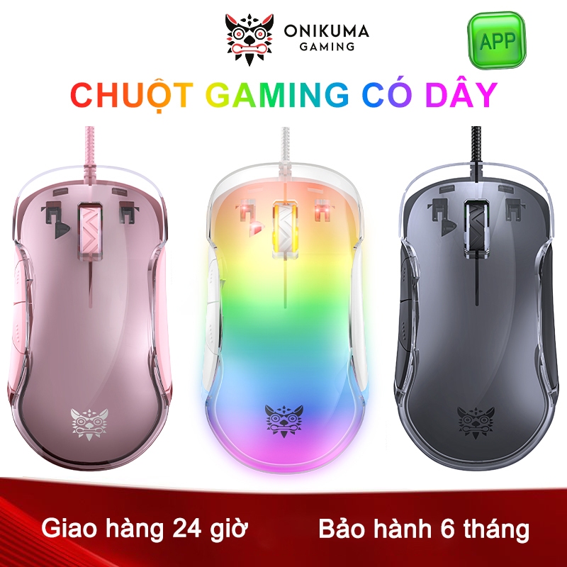 Chuột Gaming Có Dây Onikuma CW925 Có Đèn RGB Hỗ Trợ Macro Có APP ...