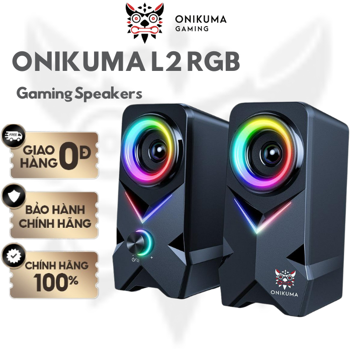Loa Bluetooth ONIKUMA L2 hiệu ứng LED RGB âm thanh 3D sống động, kết hợp có dây | Shopee Việt Nam