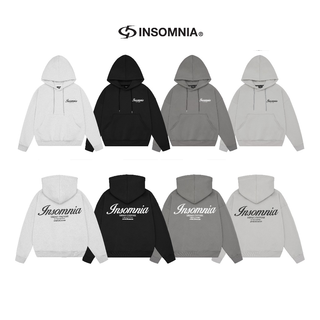 Áo Hoodie Boxy Xẻ Tà INSOMNIA Unisex Local Brand - HD005 | Shopee Việt Nam