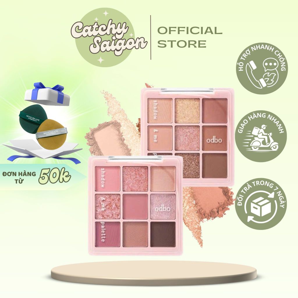 [ODBO] Bảng Phấn Mắt Odbo 9 Ô Shadow Me Vỏ Hồng Palette Odbo Cosmetics (OD2014) | Shopee Việt Nam
