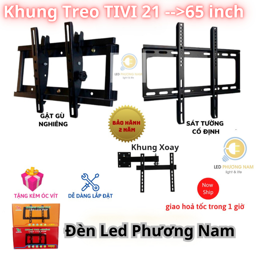 Giá Treo TIVI Sát Tường Đa Năng, Khung Treo Cố Định và Gật Gù, Xoay 24 ...