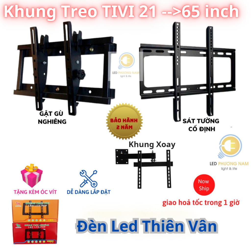 Khung Treo TV Cố Định và Gật Gù, Giá Treo TIVI Sát Tường Đa Năng, Xoay ...