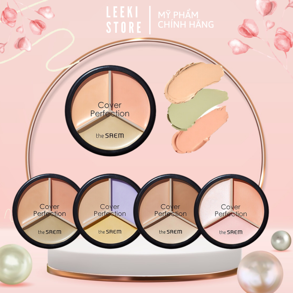 Kem Che Khuyết Điểm 3 Ô The Saem Cover Perfection Triple Pot Concealer ...