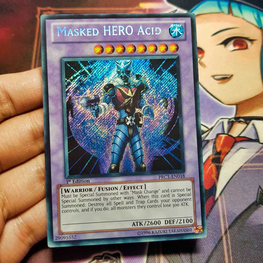 Thẻ bài Yugioh chính hãng | Masked HERO Acid | PRC1 Secret Rare ...