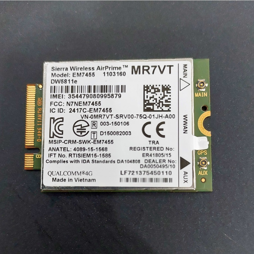 card WWAN cho laptop Dell Precision, Dell Latitude Core i thế hệ 6,7,8 ...