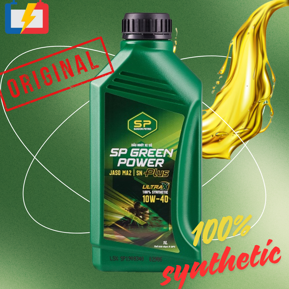 [CHÍNH HÃNG] Dầu nhớt XE SỐ/CÔN TAY tổng hợp toàn phần SP GREEN POWER SN PLUS 10W-40 - 800ml/ 1L ...
