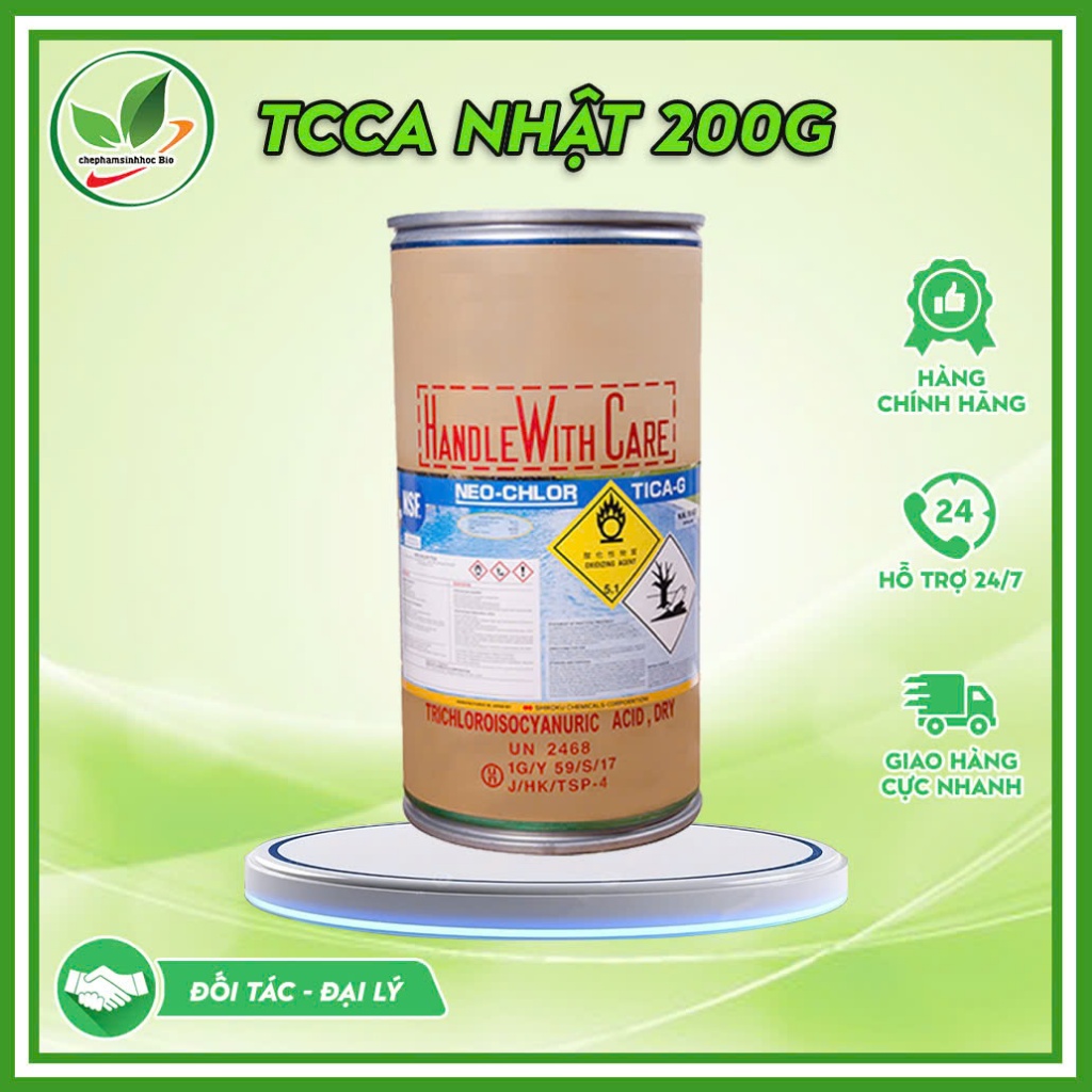 Chlorine dạng viên 200g Nhật TCCA (Neo chlor 90%) hãng Shikoku. Thùng ...