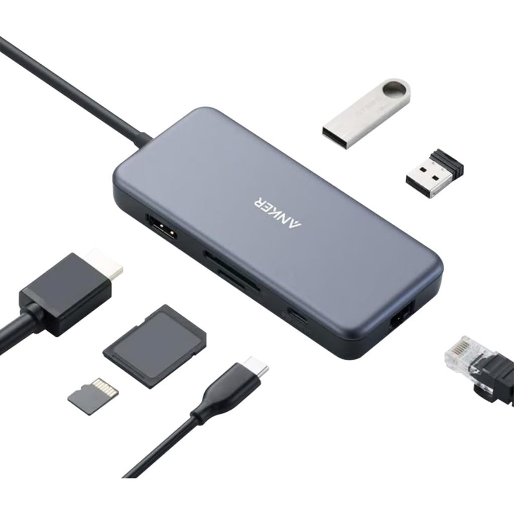 Bộ chuyển đổi Anker PowerExpand+ 7-in-1 USB-C PD ethernet hub A8352 ...