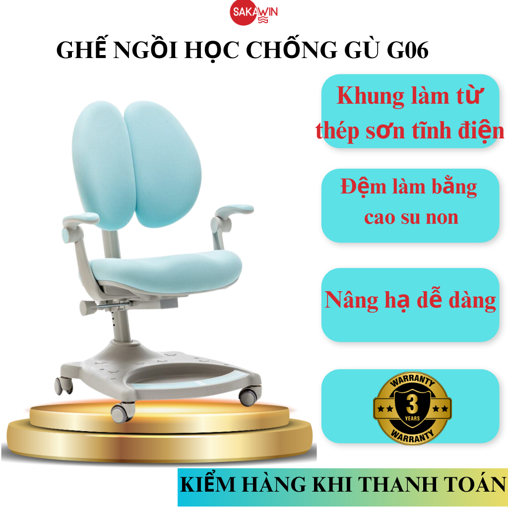 Ghế Ngồi Học Chống Gù Sakawin G06 Plus 2024 Ghế Học Sinh Chống Gù Ghế ...