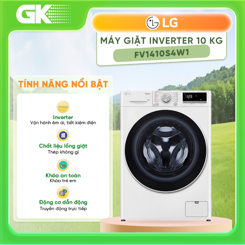 FV1410S4W1 - Miễn Phí Công Lắp - Máy Giặt LG Inverter 10 Kg FV1410S4W1 - Giao Hàng Toàn Quốc ...
