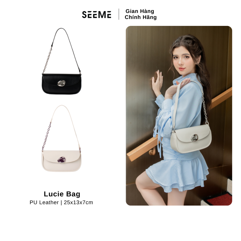 Túi kẹp nách đeo chéo nữ cao cấp SEEME Lucie Bag | Shopee Việt Nam
