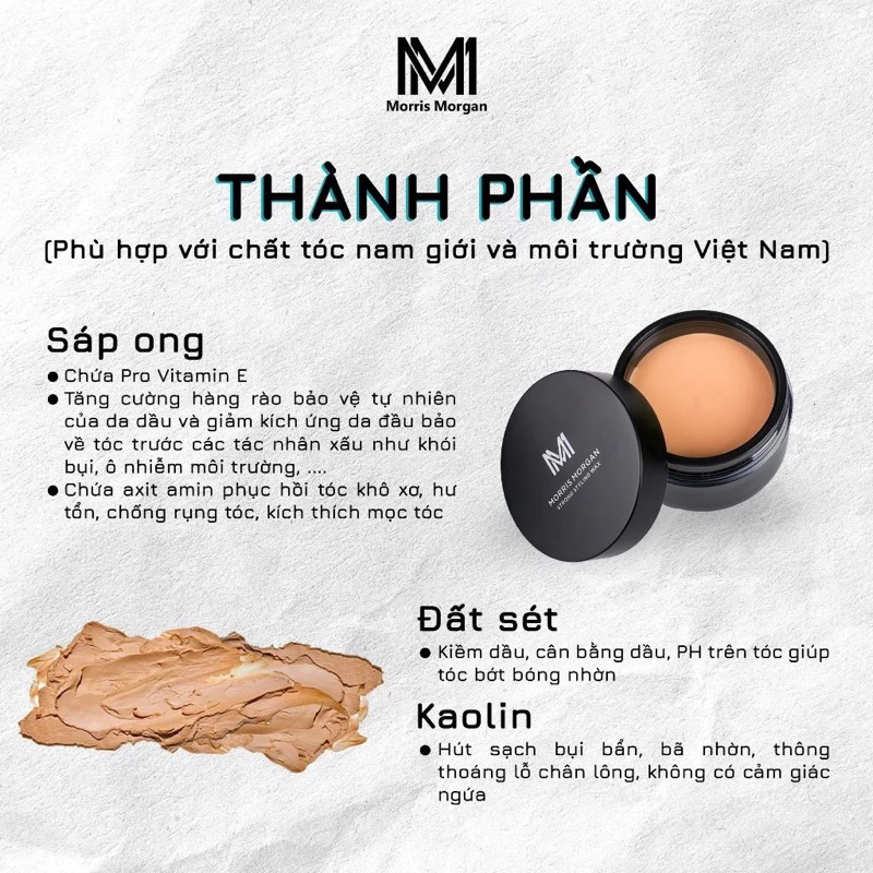Sáp Vuốt Tóc MORRIS MORGAN - Sáp Vuốt Tóc MORRIS MORGAN 100g - Bản Mới ...