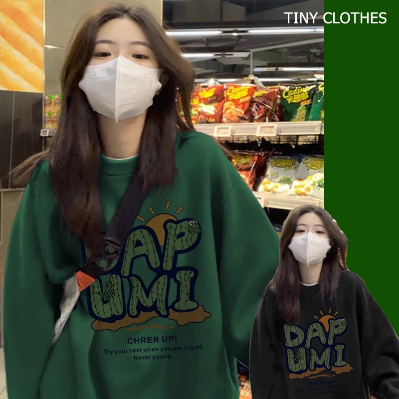 Áo Sweater DAP UMI Nam Nữ Áo Dài Tay Unisex Chất Nỉ Lót Bông Dày Dặn ...