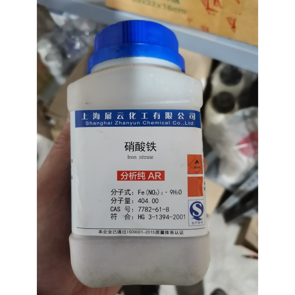 Iron(III) nitrate nonahydrate Sắt nitrat lọ 500g Trung Quốc CAS 7782-61 ...