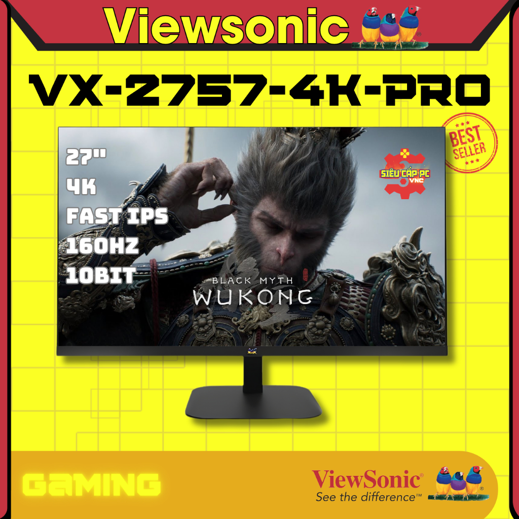 Màn hình Viewsonic VX2757-4K-PRO 27" UHD 4K Fast IPS, 160Hz, HDR, Viền Siêu Mỏng, Hỗ Trợ ...