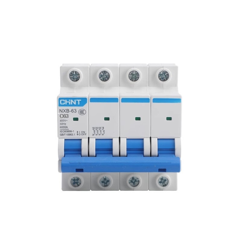 Át tổng 3 pha hộ gia đinh 4P ( có pha mát ) Aptomat NXB-63 4P C63A MCB ...