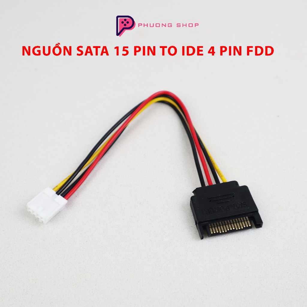 Cáp nguồn SATA 15 Pin sang IDE 4 Pin FDD - dùng cấp nguồn cho ổ đĩa mềm ...