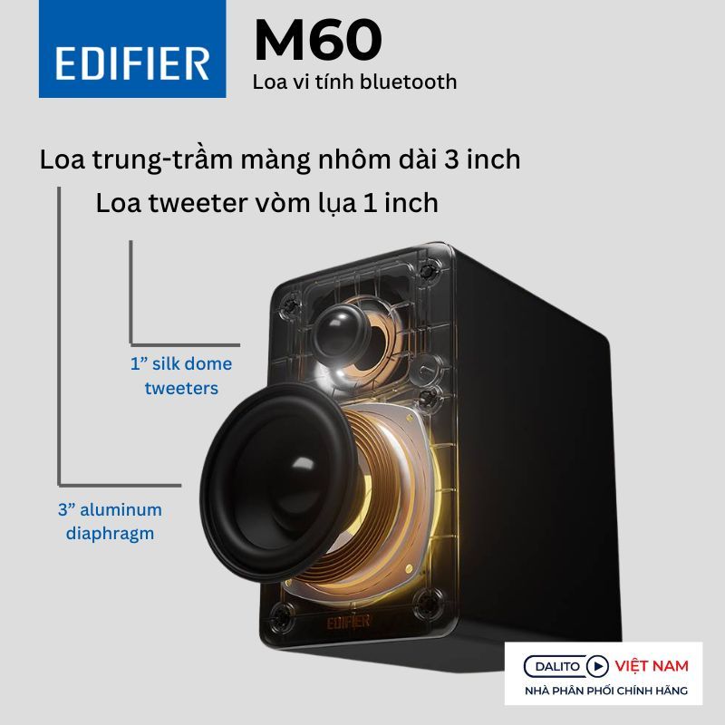 Loa Edifier M60 Bluetooth 5.3, Âm thanh Hires Audio, codec LDAC, Công suất 66W - Bảo hành 12 ...