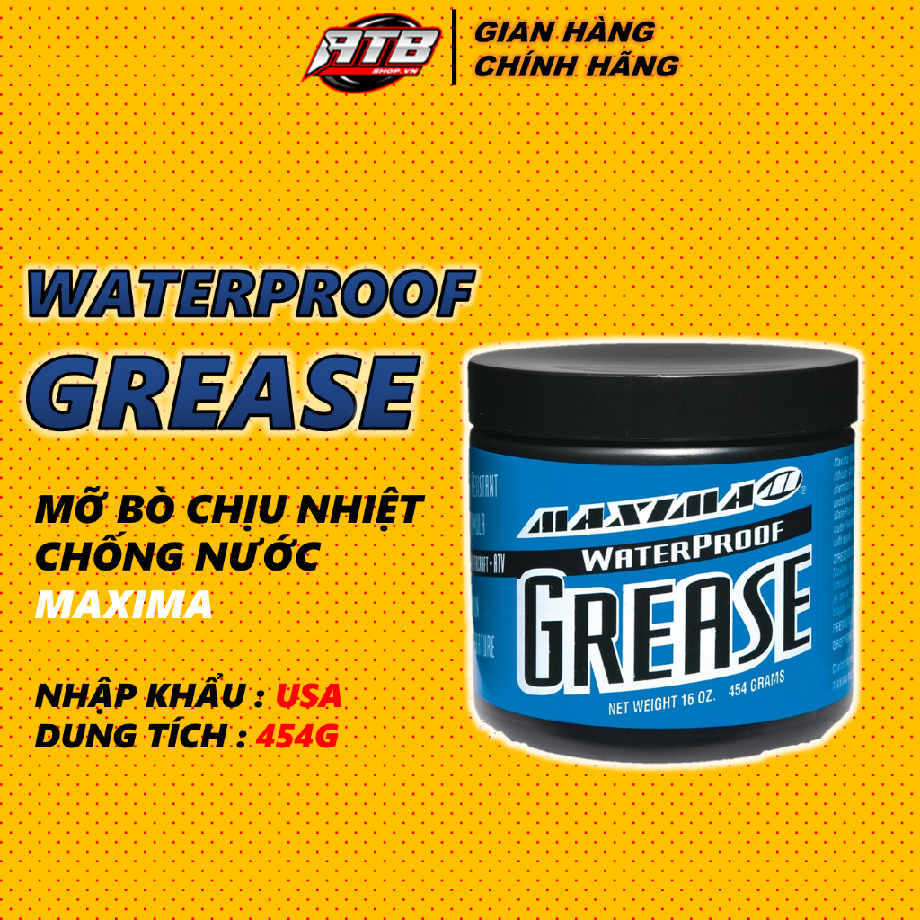 Mỡ bò chống nước Maxima WaterProof Grease 454g đa năng chịu nhiệt độ và ...