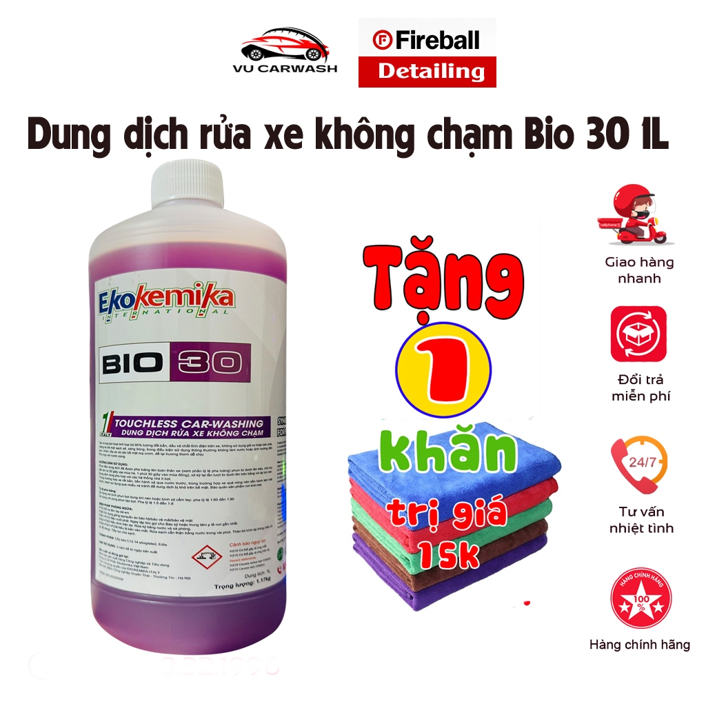 Dung Dịch Rửa Xe Không Chạm, Nước Rửa Xe Ô Tô, Xe Máy Bio 30 - 1L(tặng ...