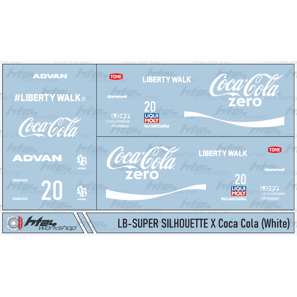 HT24workshop - Decal nước LB-SUPER SILHOUETTE X Coca Cola cho xe mô ...